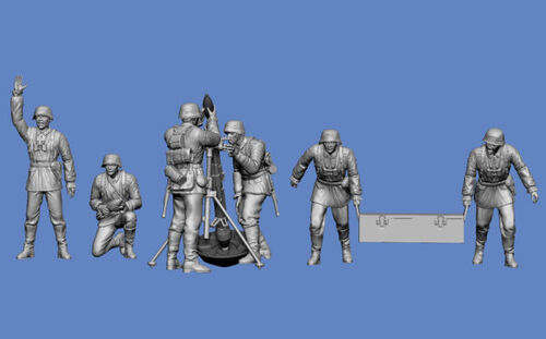 Germania-Figuren 48-WW2-0368 WW2 120mm Grenade Launcher With Crew