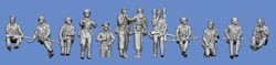 Germania-Figuren 35-WW2-0181 Wehrmacht Crew For Löwe Battle Tank With Mounted Infantry