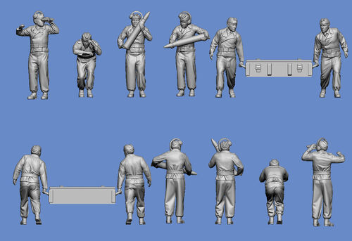 Germania-Figuren 35-WW2-0149 Wehrmacht Crew For Dicker Max II