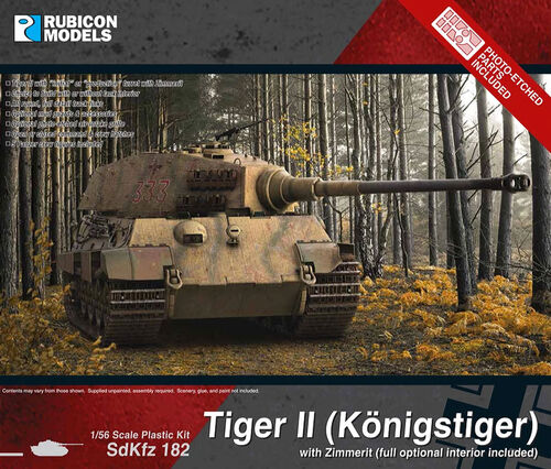 NEW! Rubicon Models 280100 King Tiger Full Interior with Zimmerit (PE Parts included)