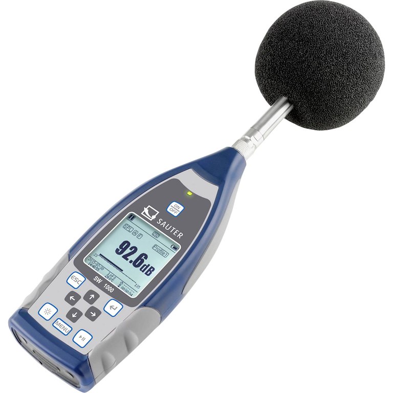 Merač nivoa zvuka i data logger Sauter SW 2000 5 – 136dB 0.02 – 12.5kHz RS232 USB