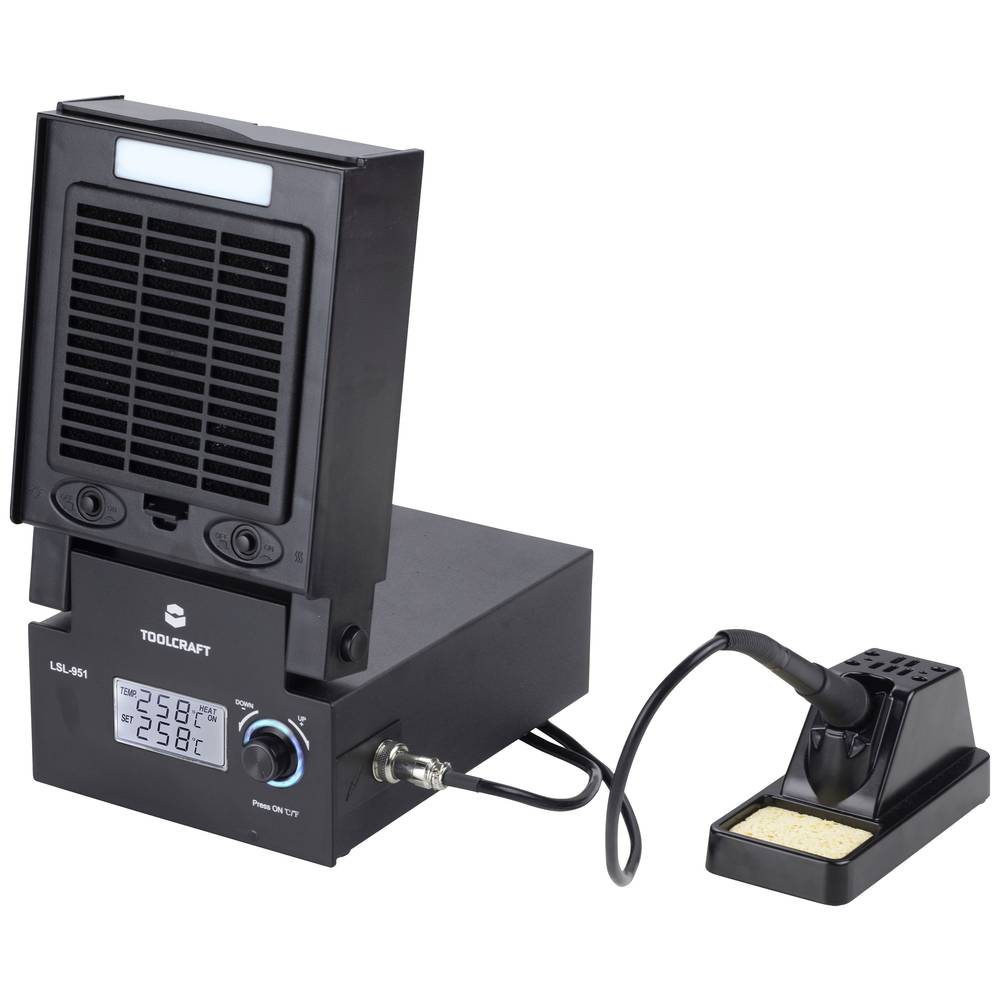 Digitalna lemna stanica – Lemilica i apsorber dima TOOLCRAFT LSL-951 80W 23W
