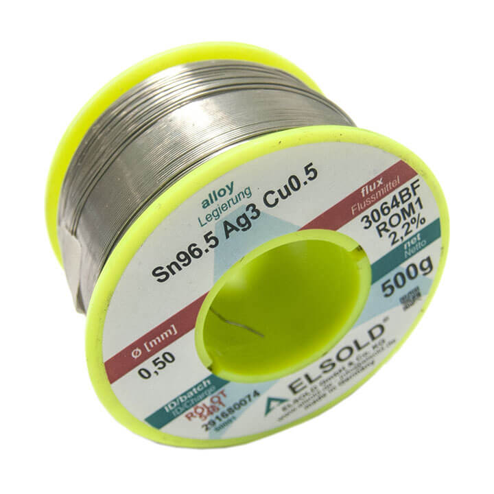 Tinol / kalaj žica Elsold Sn96.5/Ag3/Cu0.5, 0.5mm 500g