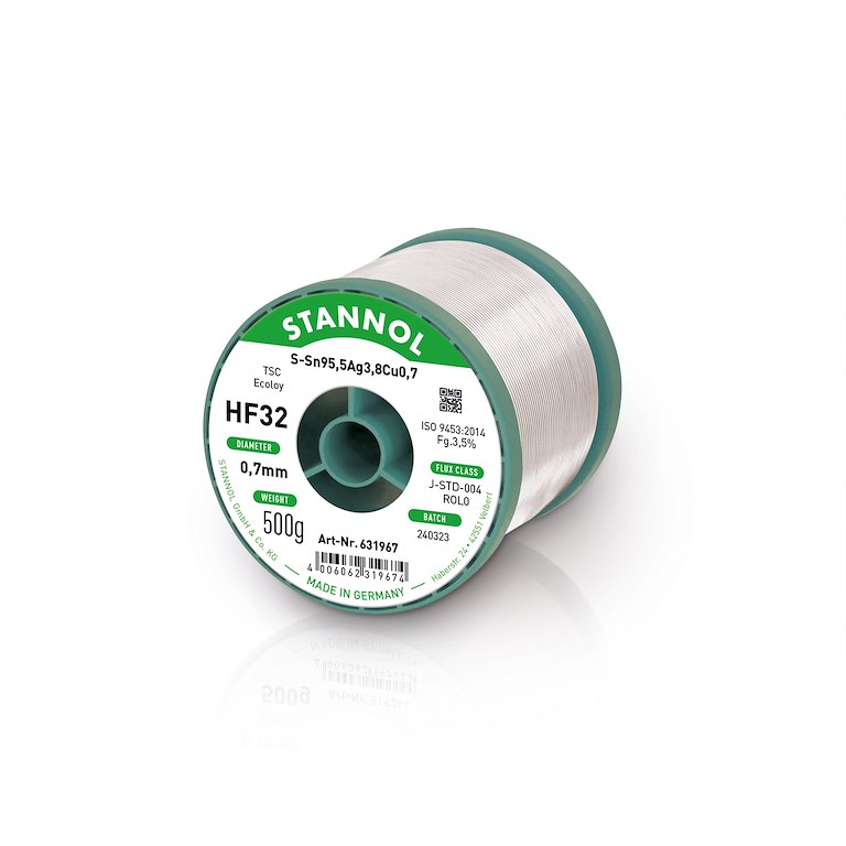 Tinol / kalaj žica Stannol Sn95/Ag4/Cu1 Ecoloy HF32 1.0mm 100g