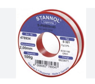 Tinol / kalaj žica Stannol Sn40/Pb60 2mm 250g