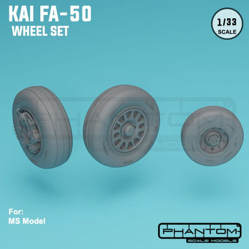 NEW! Phantom Scale Models 2023-26-L33 KAI FA-50 / T-50 - 3D-Printed Wheel Set (for MS Model Kits)