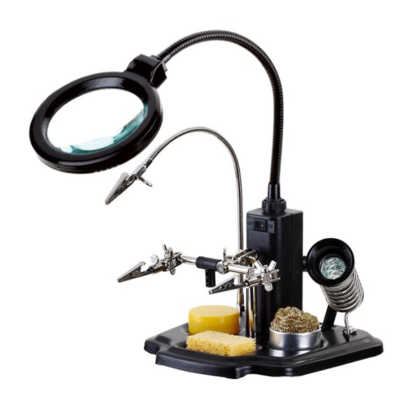 Lupa sa stalkom za lemilicu i držačima za pribor i PCB