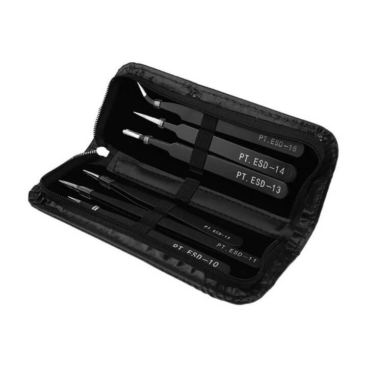 Set metalnih antistatik pinceta ESD 6 u 1