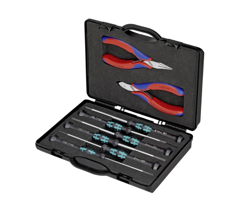 Set elektroničarskih klešta i odvijača Knipex 00 20 18 8 u 1