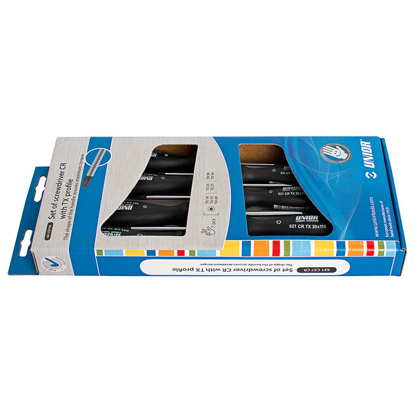 Odvijači UNIOR CR sa TORX profilom set 7 u 1