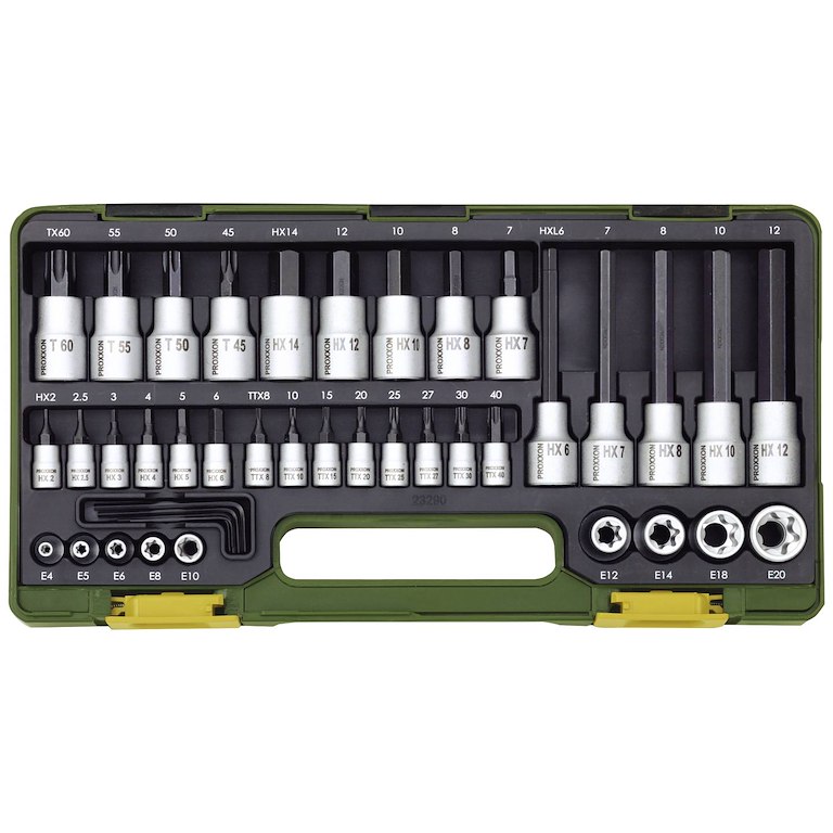 Proxxon set bitova za nasadni ključ 1/2”, 1/4”