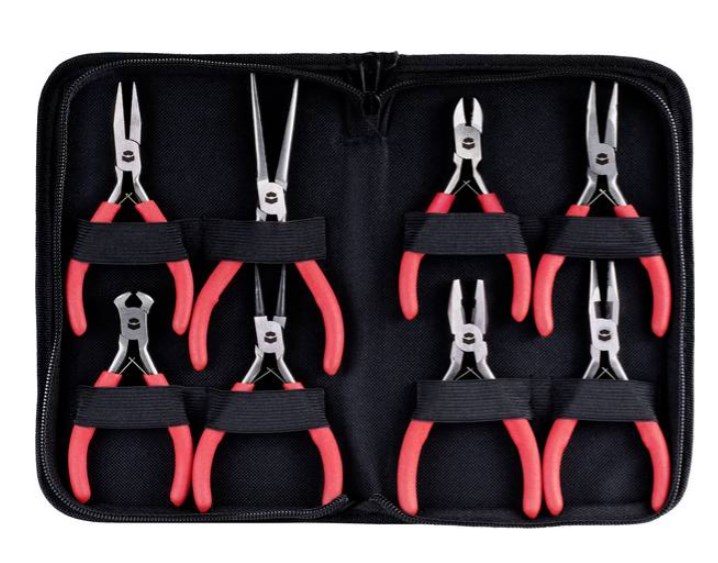 Klešta elektroničarski precizni set 8 u 1 TOOLCRAFT 2108752