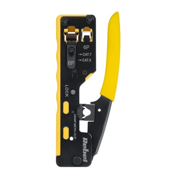 Klešta za krimpovanje mrežnih konektora Rebel CAT5/5e/6/6a/7 RJ12/RJ45