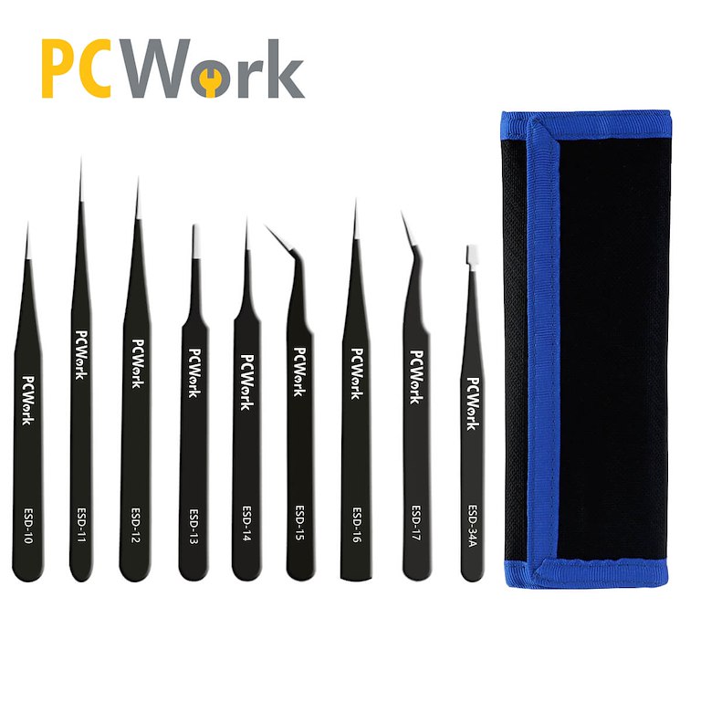 Set pinceta PCWork 9 u 1