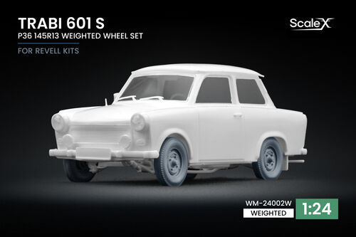 ScaleX WM-24002S Trabi 601 S - 3D-Printed P36 Weighted Wheel Set (for Revell Kits)