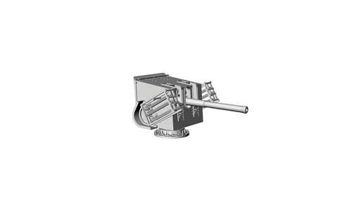 NEW! SWORDFISH MODELS 14414208 4inch BL Mk.IX Gun in CPI Mounting Square Shield with Rocket Flare Rails