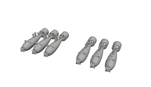 PREORDER Eduard 6481213 Curtiss P-40 - 40lb Frag Bombs (for Eduard Kits / 3D-Printed)