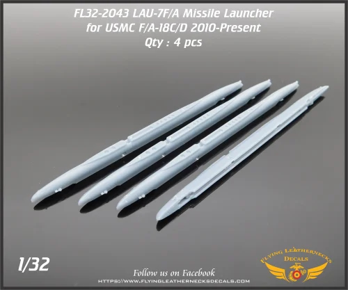 Flying Leathernecks 32-2043 LAU-7F/A Missile Launcher for USMC F/A-18C/D Hornet (2010 - Present) - 3D-Printed