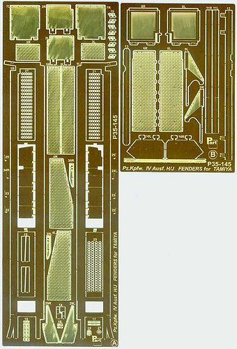 Part P35-145 Pz.Kpfw.IV Ausf.H/J fenders Tamiya