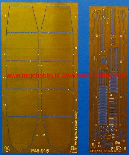 Part P48-015 Pz.Kpfw.IV Ausf.J side skirts Tamiya