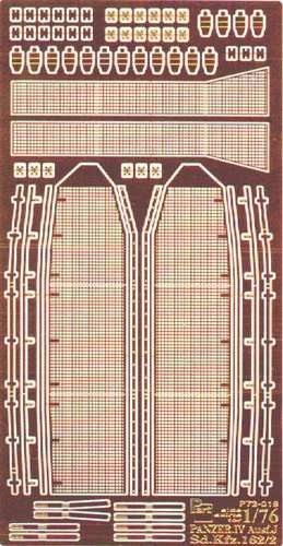 Part P72-019 Drilled side skirts for Panzer IV Ausf.J 1/76 Fujimi