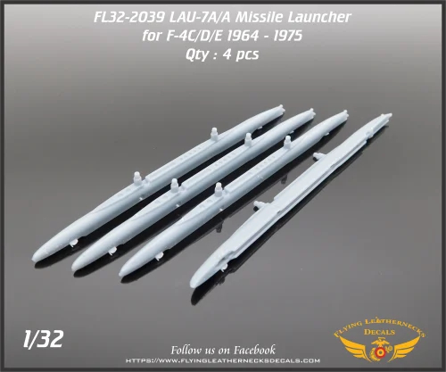 Flying Leathernecks 32-2039 LAU-7A/A Missile Launcher for USAF McDonnell F-4C/D/E (1964-1975) - 3D-Printed