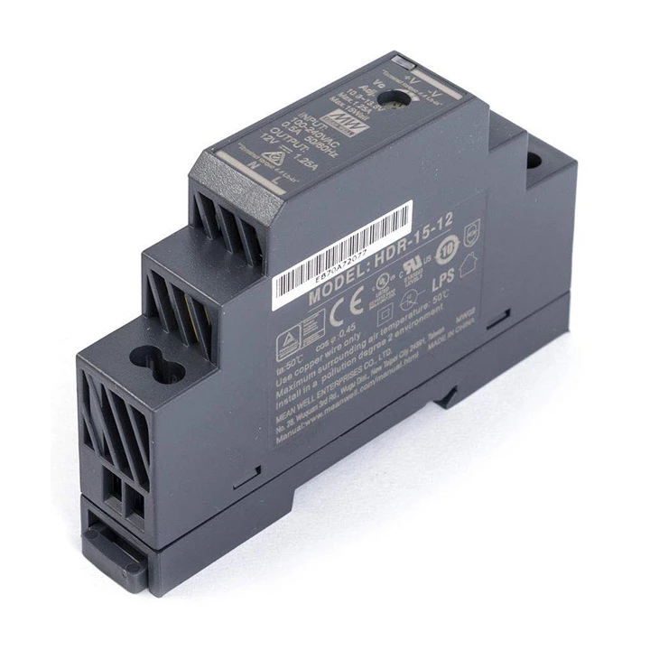Industrijsko napajanje – ispravljač HDR-15-12 15W 1200mA 12V za DIN montažu