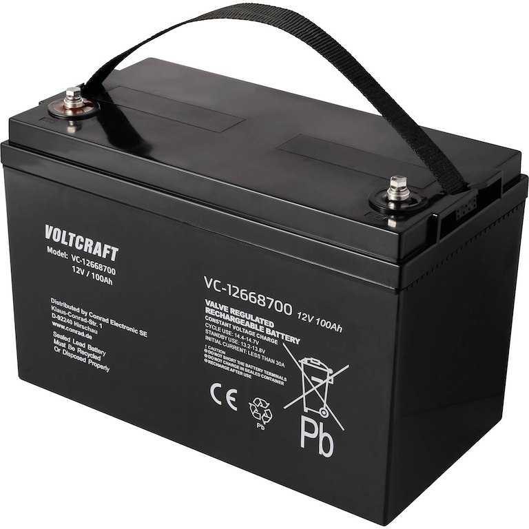 Akumulator VOLTCRAFT VC-12668700 12V 100Ah 330x215x171mm