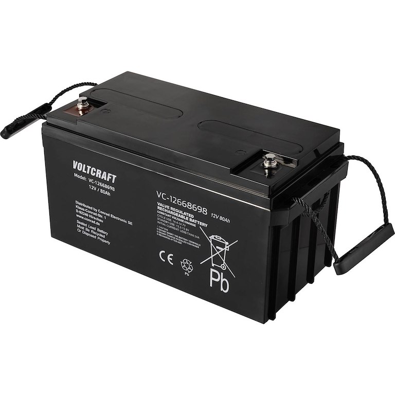 Akumulator VOLTCRAFT VC-12668698 12V 80Ah 350x179x167mm