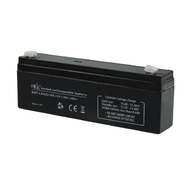 Akumulator, 12V, 2Ah, 178x34x66mm, olovni, hermetički zatvoren