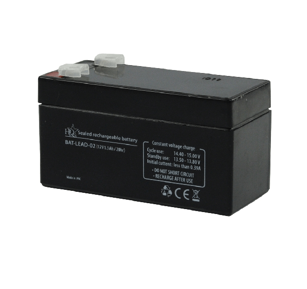 Akumulator, 12V, 1.3Ah, 97x43x52mm, olovni, hermetički zatvoren