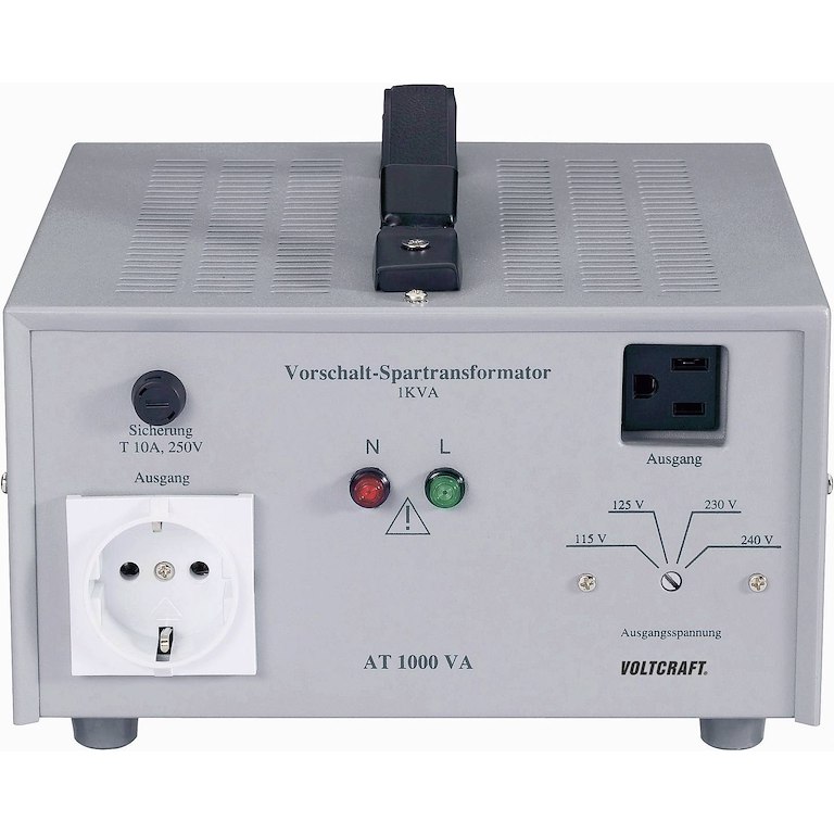 Autotransformator VOLTCRAFT AT-1000 230V AC – 110V AC 1000W