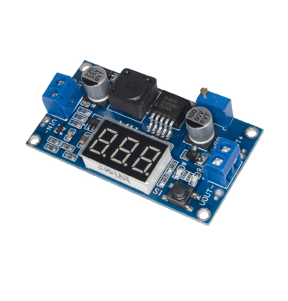 DC/DC konvertor step-up XL6009 IN 4-32V OUT 5-52V, 4A max LED Voltmetrom