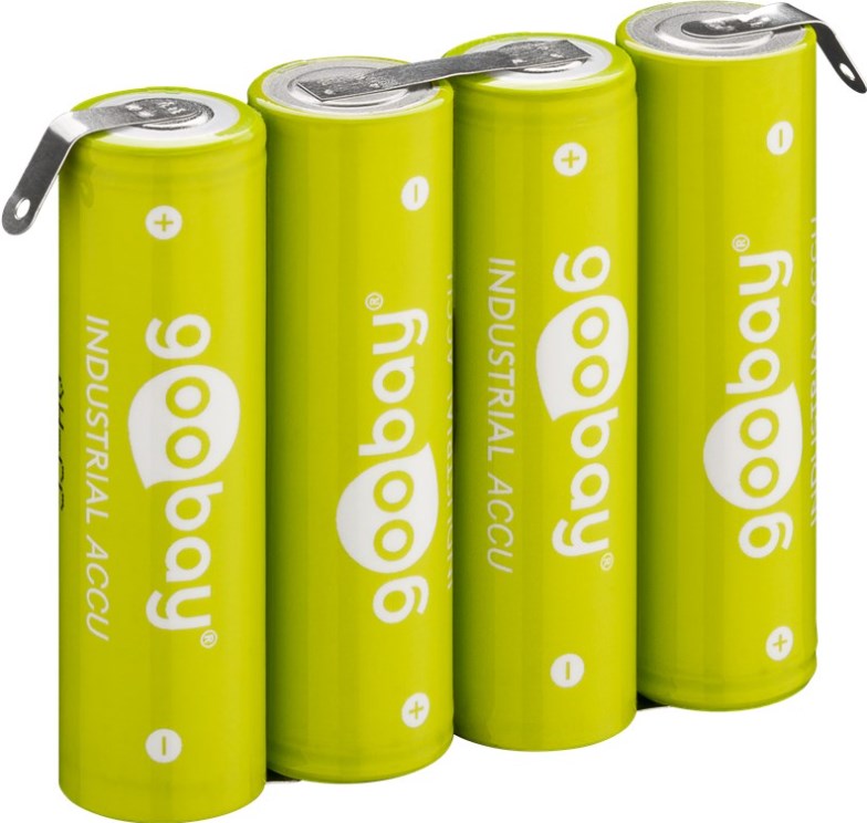 NiMH baterija 4x R6 AA 6V 2100mAh industrijski sa izvodima za lemljenje