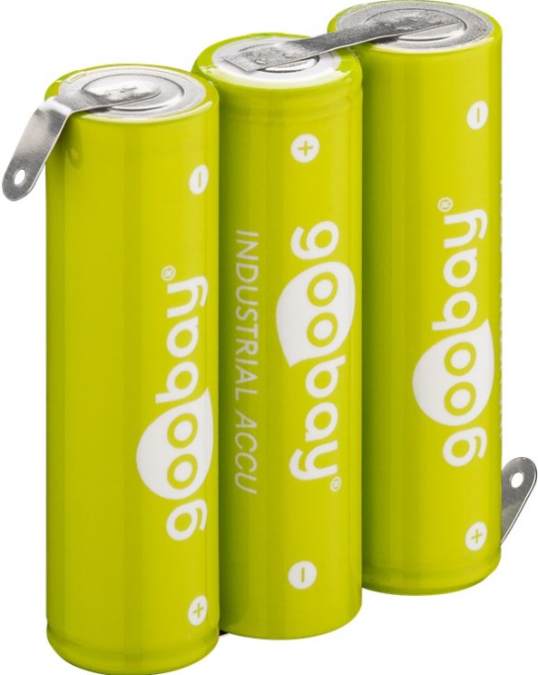 NiMH baterija 3x R6 AA 6V 2100mAh industrijski sa izvodima za lemljenje