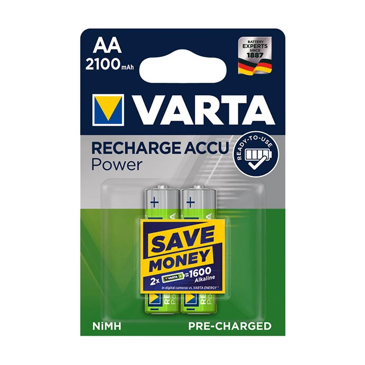 Baterija punjiva Varta Ni-MH 1.2V, 2100mAh AA, blister 2 u 1