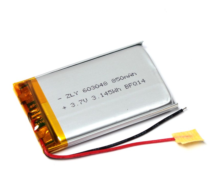 Litijumska Li-Po akumulator baterija EL 850mAh 3.7V