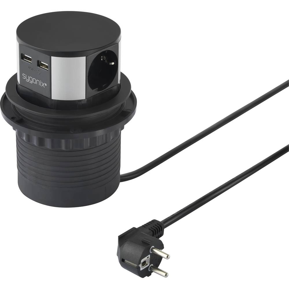 Produžni kabl utičnica ugradna šuko i USB 16A 1.5m