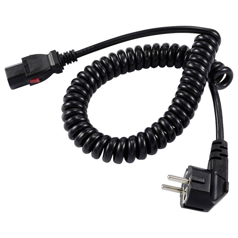 Kabl napojni Sygonix SY-6733074 šuko CEE7/4 – C13 ženski spiralni 3m