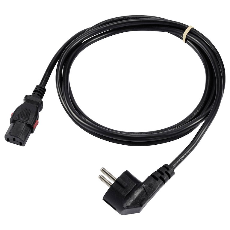 Kabl napojni šuko CEE7/7 – C13 ženski lockable 2m