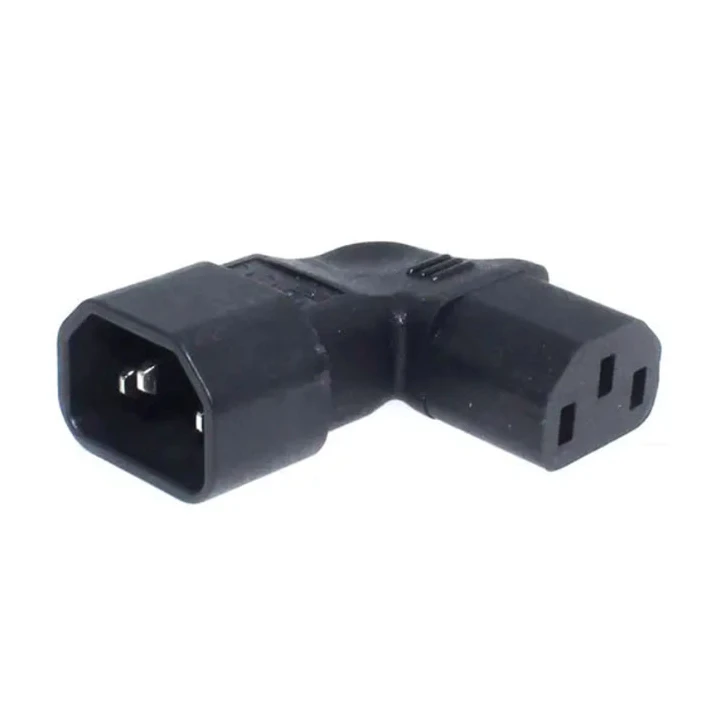 Adapter napojni C14 muški – C13 ženski ugaoni levi
