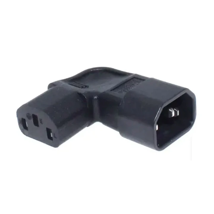 Adapter napojni C14 muški – C13 ženski ugaoni desni