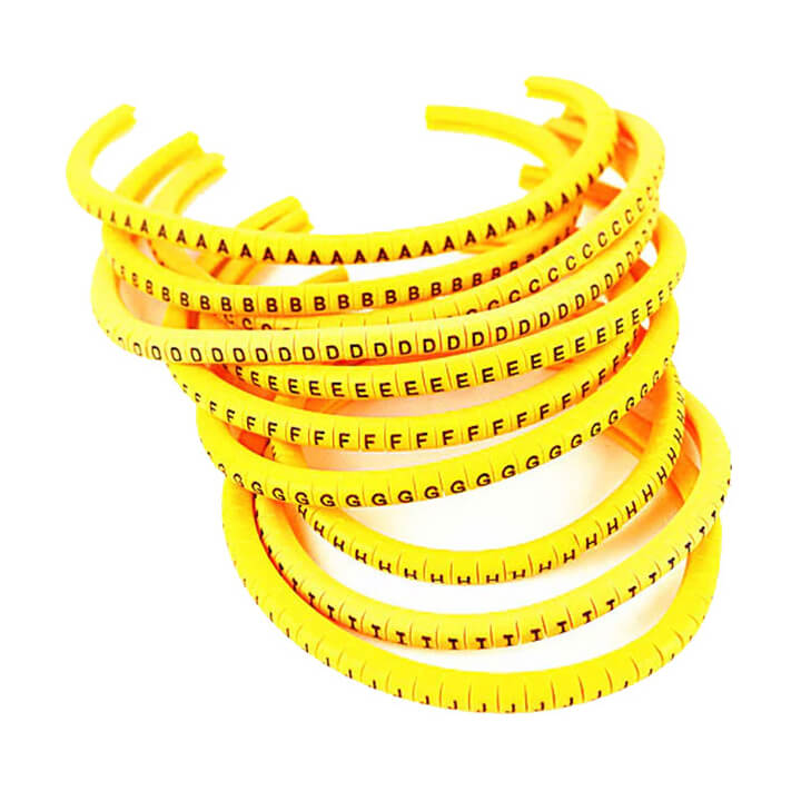 Set obeleživači kablova žuti A-J, 1.5mm 500 u 1