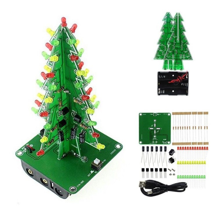Set komplet 3D LED novogodišnja jelka
