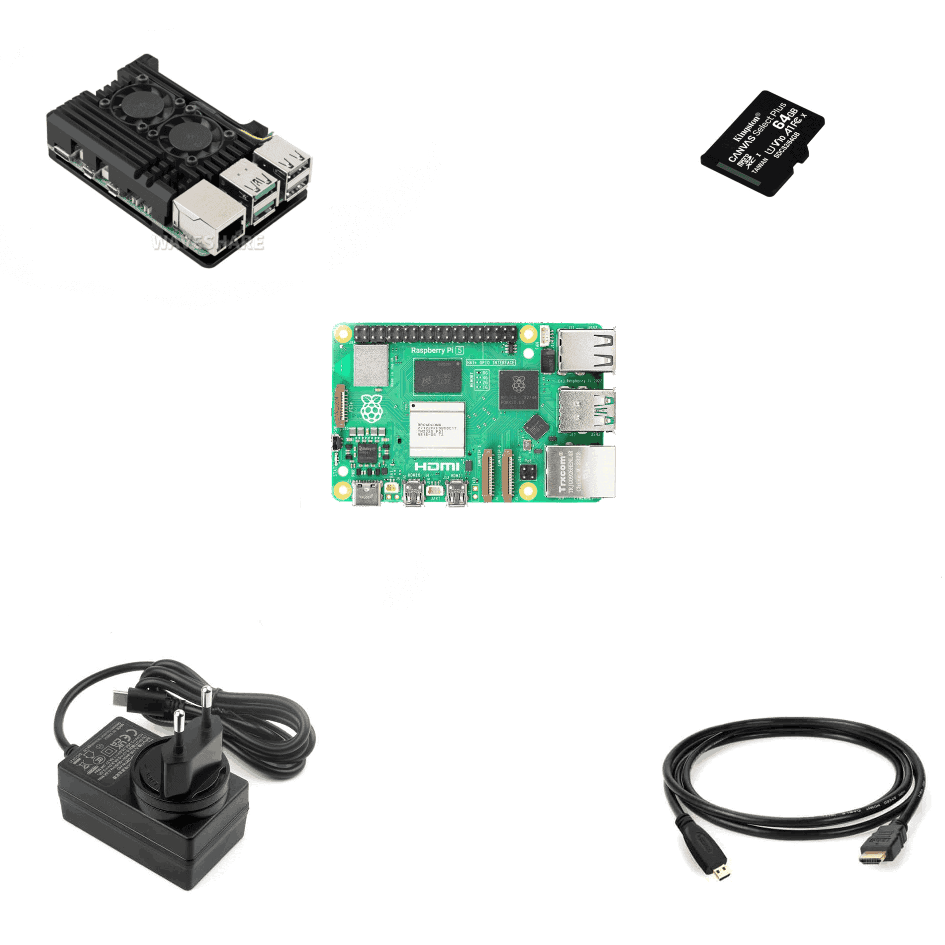 Raspberry PI 5 model B 2GB RAM set