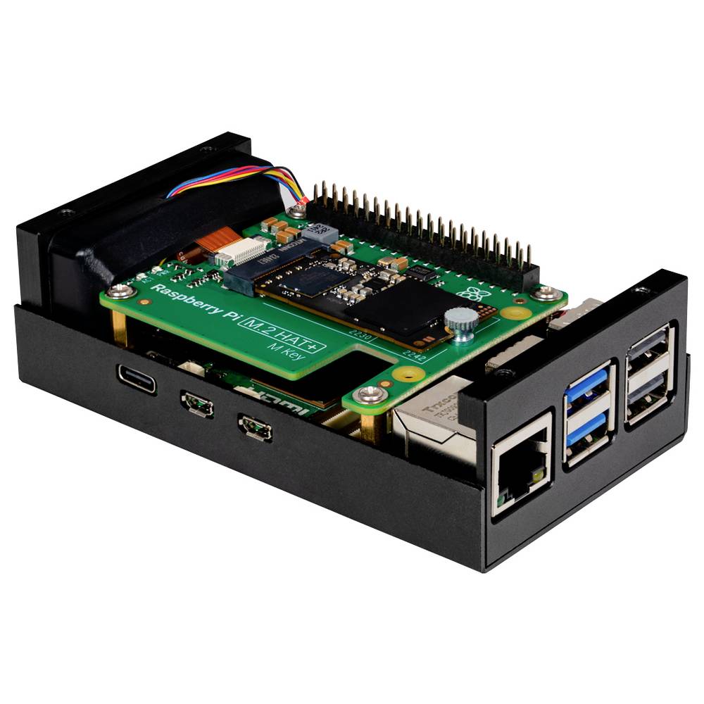 Raspberry Pi 5 aluminiumsko Joy-IT crno kućište