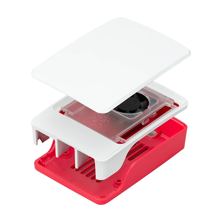 Kućište za Raspberry Pi 5 belo-crveno