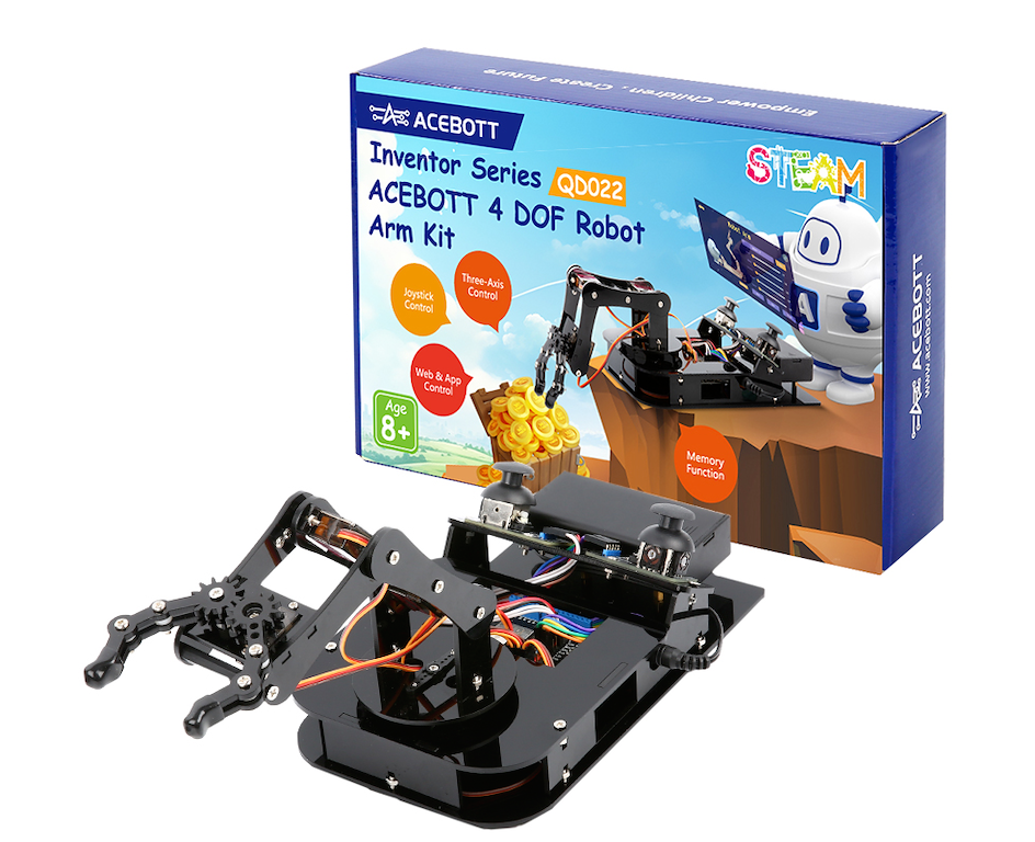 Acebott 4 DOF QD022 ESP32 set komplet robot mehanička ruka