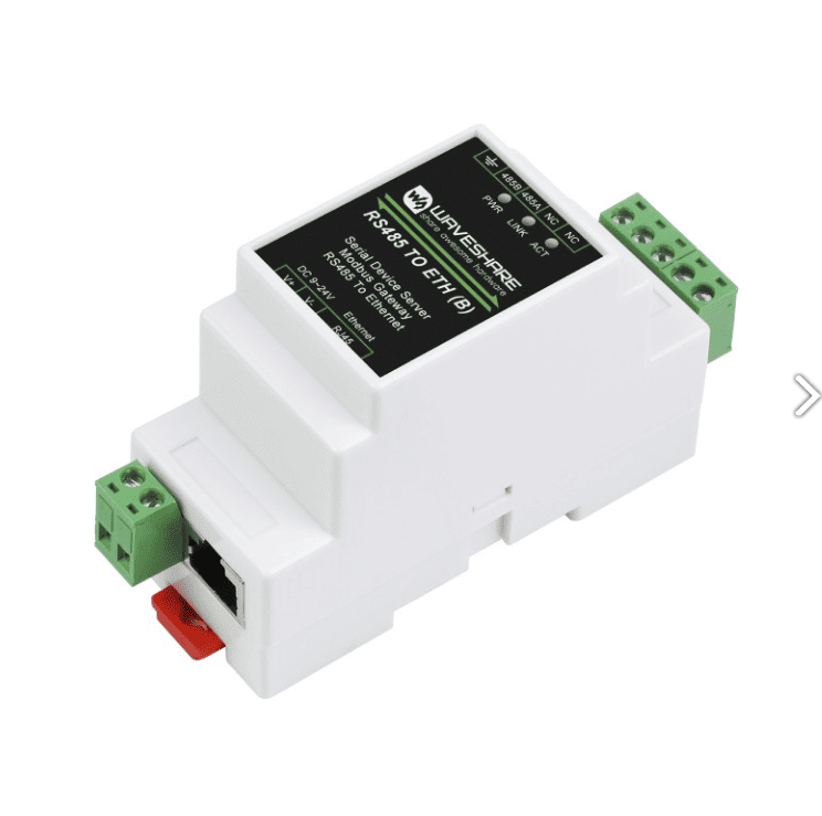 Industrijski izolovani konverter DIN RS485 – RJ45 Ethernet