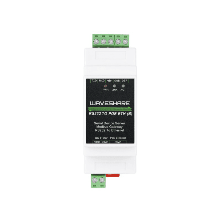 Industrijski serijski server RS232 – RJ45 Ethernet PoE DIN